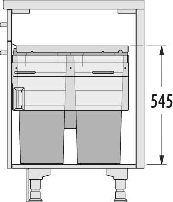 HAILO AS Euro Cargo Trash Can 600 38/38/12/D/2.5