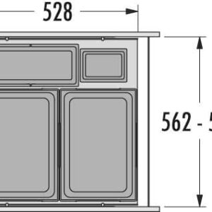 HAILO AS Euro Cargo Trash Can 600 38/38/12/D/2.5