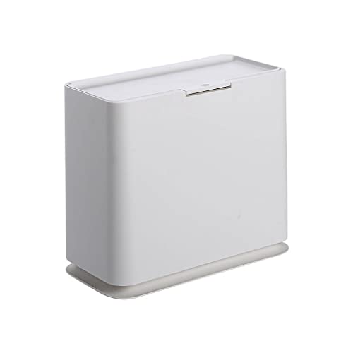 n/a 2 Grids Point Cover Narrow Type Toilet Trash Can Bathroom Kitchen Garbage Rubbish Bin