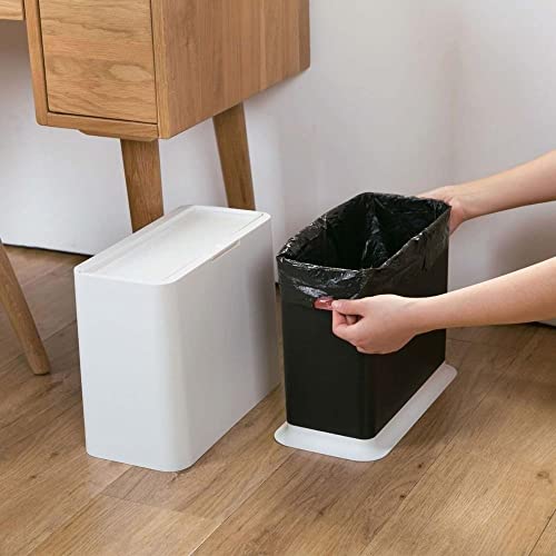 n/a 2 Grids Point Cover Narrow Type Toilet Trash Can Bathroom Kitchen Garbage Rubbish Bin