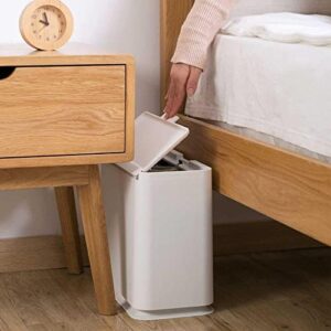 n/a 2 Grids Point Cover Narrow Type Toilet Trash Can Bathroom Kitchen Garbage Rubbish Bin