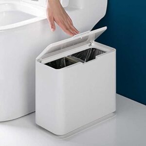 n/a 2 Grids Point Cover Narrow Type Toilet Trash Can Bathroom Kitchen Garbage Rubbish Bin