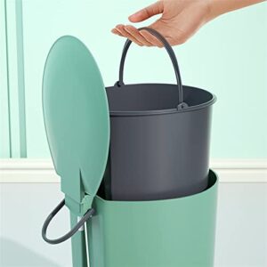 CANMNT Trash Can Trash Can with Lid Pedal Mute Slow Down Household Living Room Bathroom Simple Creative Trash Can Trash Can Wastebasket