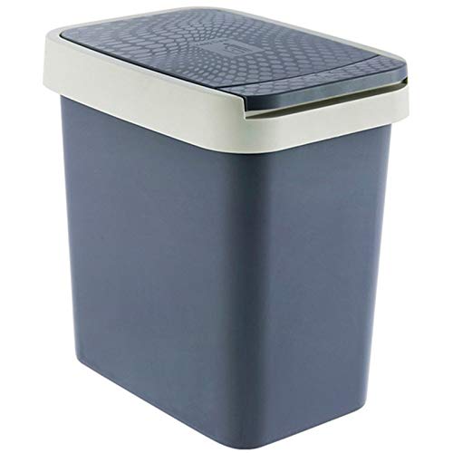 ALUKAP Small Garbage Can Trash Can Plastic Waste Bins Office Kitchen Living Room Bathroom Rectangular Trash Can Creative Household Paper