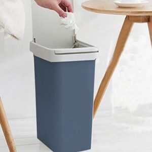 ALUKAP Small Garbage Can Trash Can Plastic Waste Bins Office Kitchen Living Room Bathroom Rectangular Trash Can Creative Household Paper