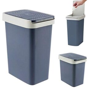 ALUKAP Small Garbage Can Trash Can Plastic Waste Bins Office Kitchen Living Room Bathroom Rectangular Trash Can Creative Household Paper