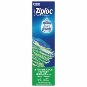 ziploc fresh produce bags large – 15 count