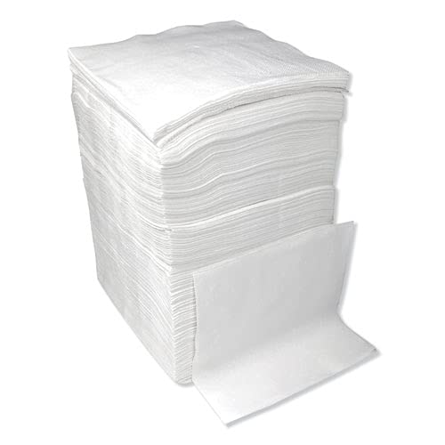 Elegant Lunch Napkins, 1-Ply, 12In X 12In, , White. Paper Napkins For Everyday Use. (pack of 100)