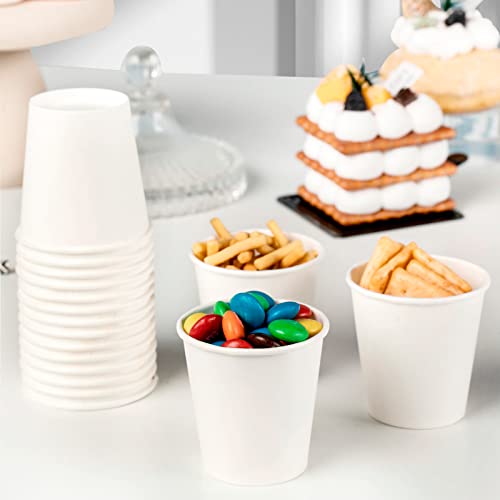 RACETOP 3 oz Paper Cups Bathroom [600 count], Bathroom Cups Disposable, Mouthwash Cups, Small Snack Cups, Ideal for Bathroom, Home,Party