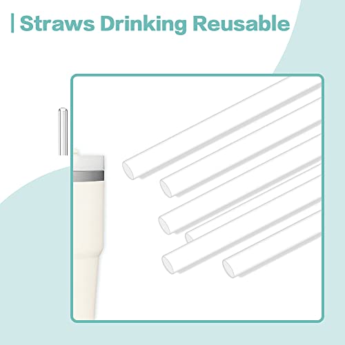 Replacement Straws for Stanley Adventure Travel Tumbler - 6 PCS Straws Replacement for Stanley Cup 40 OZ, Straws Replacement with Cup Cleaner for Stanley Quencher Adventure 30/40 OZ Stanley Water Jug