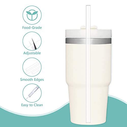 Replacement Straws for Stanley Adventure Travel Tumbler - 6 PCS Straws Replacement for Stanley Cup 40 OZ, Straws Replacement with Cup Cleaner for Stanley Quencher Adventure 30/40 OZ Stanley Water Jug