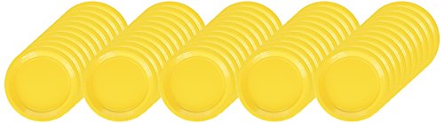 Amscan 640011.09 Yellow Sunshine Big Party Pack Paper Plates, 6 3/4" 50 Ct.