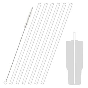 Replacement Straws for Stanley Adventure Tumbler, 6 Pack Reusable Straws Plastic Straws with Cleaning Brush Compatible with Stanley 20&30 oz Stanley Cup Stanley Water Jug