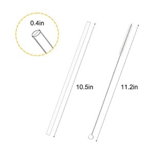 Replacement Straws for Stanley Adventure Tumbler, 6 Pack Reusable Straws Plastic Straws with Cleaning Brush Compatible with Stanley 20&30 oz Stanley Cup Stanley Water Jug