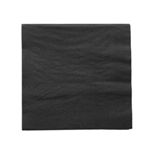 Perfectware 2ply Black Beverage Napkins. 300 Count 2Ply Cocktail Black Napkins. 10 x 10 Black Beverage Napkin.