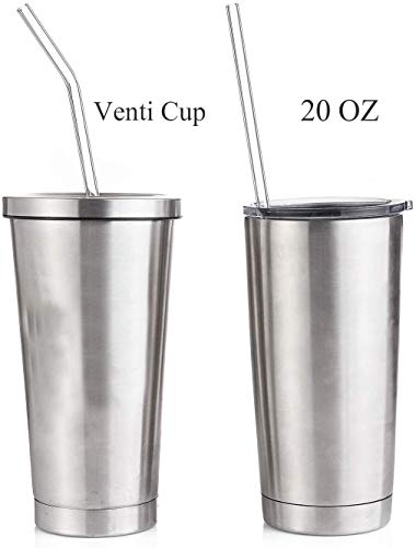 ALINK Skinny Clear Glass Straws, 10.5" x 7 mm Long Reusable Drinking Straws for 30 oz RTIC/YETI Tumblers, Mason Jars, Pack of 8 with 2 Cleaning Brush and 8 Silicone Tips