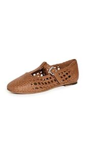 freda salvador women’s fiona flats, caramel woven, tan, brown, 11 medium us