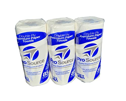 Paper Towel Rolls 11"x9" 2 Ply Sheets, 85 Sheets/Roll, 3 Rolls, Great for home, shops, kitchens & bathrooms