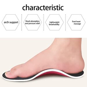 Arch Support Foot Insoles Orthotic Insole High Arch Foot Support Soft Functional Insoles, Insert For Severe Flat Feet Cotton Moisturizing Socks (L, L)