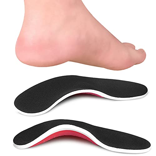 Arch Support Foot Insoles Orthotic Insole High Arch Foot Support Soft Functional Insoles, Insert For Severe Flat Feet Cotton Moisturizing Socks (L, L)