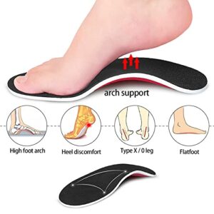 Arch Support Foot Insoles Orthotic Insole High Arch Foot Support Soft Functional Insoles, Insert For Severe Flat Feet Cotton Moisturizing Socks (L, L)