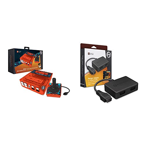 Hyperkin RetroN 77: HD Gaming Console for Atari 2600 (Retro Amber) - Not Machine Specific & Ranger Adapter for Multiple Paddles Compatible with RetroN 77/ Atari 2600 - Not Machine Specific