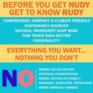 Nudy Rudy - Berrylicious - Liquid Hand Wash + 2 Bar Soap Bundle - Organic Shea Butter - Cloudberries - Non-Greasy - Hand Soap - Body Wash - Skin Care - Men & Women - 16.9 fl oz & 4.2 oz - 3 Pack