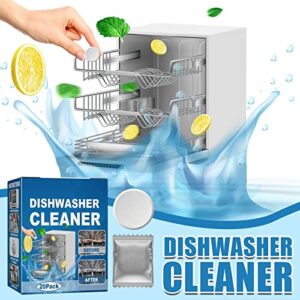 2023 New Dishwasher Tablets,Dishwasher Cleaning Tablets Removes Limescale Build Up,Dishwasher Cleaning Tablets,Highly Efficient Dishwasher Cleaner(20pack X2)