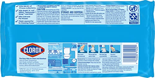 Clorox Disinfecting Wipes, Bleach Free Cleaning Wipes, 75 Wipes, Pack of 3, Fresh Scent (Package May Vary)