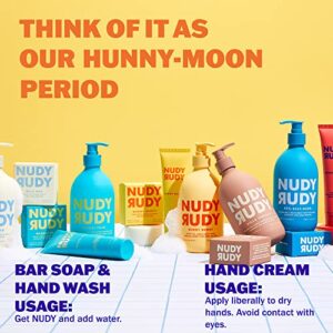 Nudy Rudy - Hunny Bunny Trio Bundle - Hand Cream, Liquid Hand Wash & Bar Soap - Organic Shea Butter - Manuka Honey - Non-Greasy - Moisturizer - Hand Lotion - Hand Soap - Body Wash - Skin Care - 3 Pack