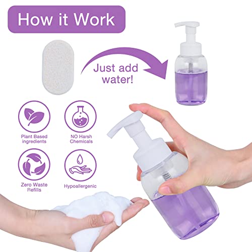 flowcheer Foaming Hand Soap Tablet Refills-12 pack Hand Wash Tablets-Make 132 FL OZ of Liquid-Lavender Fragrance Soap Refills Tablets for Using With Foaming Dispenser(Not Included) Only