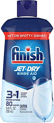 Finish Jet Dry Dishwasher Rinse Aid, 8.45 Ounce (Pack of 5)