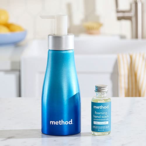 Method Foaming Hand Wash Concentrates Starter Kit, Sea Minerals, 1 Reusable 10 fl oz Bottle and 2 Recyclable 1 fl oz Refills