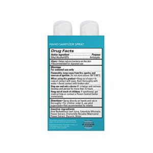 The Honest Company Hand Sanitizer Spray, Free + Clear, 4 Count, 2 Fl. Oz. (8 Fl. Oz.)