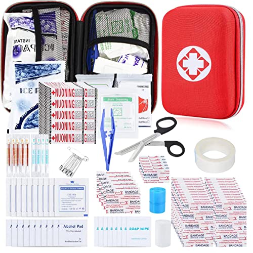 275PCS Personal First Aid Kit for Car Emergency Supplies Mini Compact Bag for Backpack, Basic Camping Essentials Survival Kit for Hiking Travel AMORNING