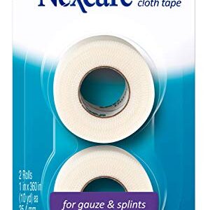 Nexcare Durapore Durable Cloth Tape, From the #1 Leader in U.S. Hospital Tapes, 1 Inch X 10 Yards, 6 Rolls