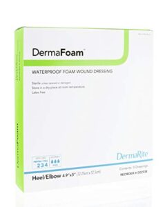 dermarite industries derma foam heel, 5 count