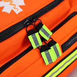 Lightning X Medium First Responder EMT Bag | LXMB25 | w/Reflective, Shoulder Strap & Zippered Compartments for First Aid + Trauma Supplies - Orange