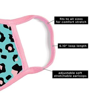 ABG Accessories Girls 3-Pack Kids Face Mask and Hand Sanitizer Holder Keychain (Flip Cap Reusable Empty Bottles) Age3-7, Unicorn Design, 6 Piece Set