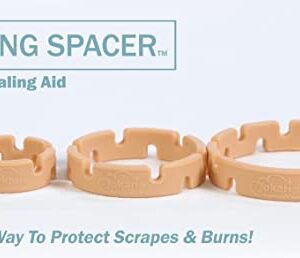 Jokari Healing Spacers 3 Pack for Small Scrapes, Scratches or Burns. Place Medical Grade Silicone Ring Around Affected Area, Wrap With Bandage, Secure With Tape to Allow for Airflow and Faster Healing