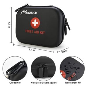 First Aid Kit for Hiking, Backpacking, Camping, Travel, Car & Cycling. with Waterproof Laminate Bags You Protect Your Supplies! Be Prepared for All Outdoor Adventures or at Home & Work (Black)