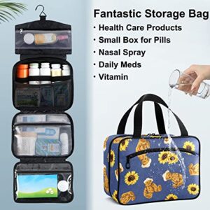 Naanle Medicine Storage Bag Sunflower Bear Empty Large Family First Aid Box Pill Bottle Organizer for Home Office Car Outdoor Travel Camping Emergency Medical Supplies