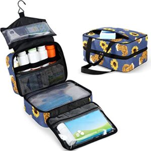 Naanle Medicine Storage Bag Sunflower Bear Empty Large Family First Aid Box Pill Bottle Organizer for Home Office Car Outdoor Travel Camping Emergency Medical Supplies