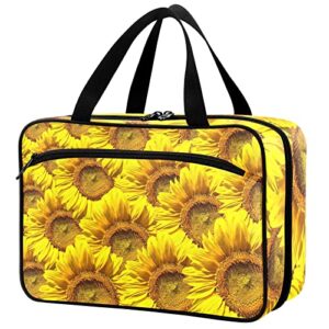 naanle first aid bag sunflowers floral empty medium medicine storage bag emergency treatment medical bags travel medicine bag pill bottle organizer for vitamin supplement