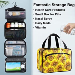 Naanle First Aid Bag Sunflowers Floral Empty Medium Medicine Storage Bag Emergency Treatment Medical Bags Travel Medicine Bag Pill Bottle Organizer for Vitamin Supplement