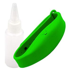 generic arlind exclusives hand sanitizer bracelet | wearable silicone wristband | with refill bottle (sanitizer not included) (green)