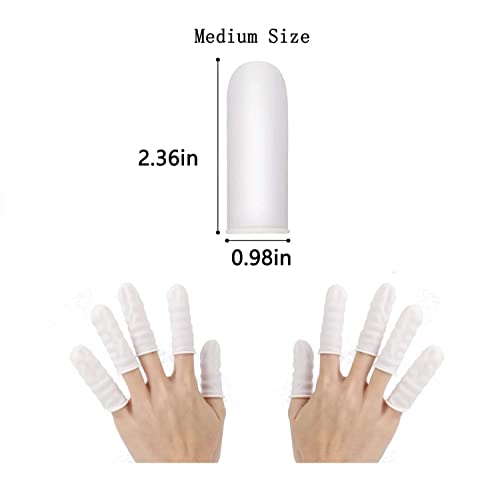 ZFyoung Pack of 250 Disposable Latex Finger cots, Protect Fingers, Anti-Static Industrial Medium Finger cots, for Electronic Repair, Beauty, Handmade