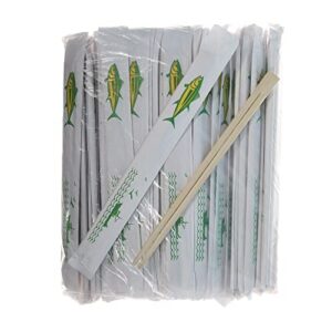 9″ disposable chopsticks 100 pairs | individually wrapped disposable wooden chopstick | best for sushi & asian dishes