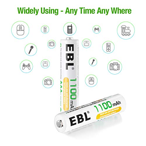 EBL Rechargeable AAA Batteries (16-Counts) and 8-Bay LCD Newest Version Battery Charger