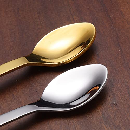 Cat Spoon Coffee Tea Spoon,Stainless Steel Hanging Cup Teaspoons Demitasse Mini Long Cute Kitten Stirring Spoon for Dessert Drink Mixing(Silver)